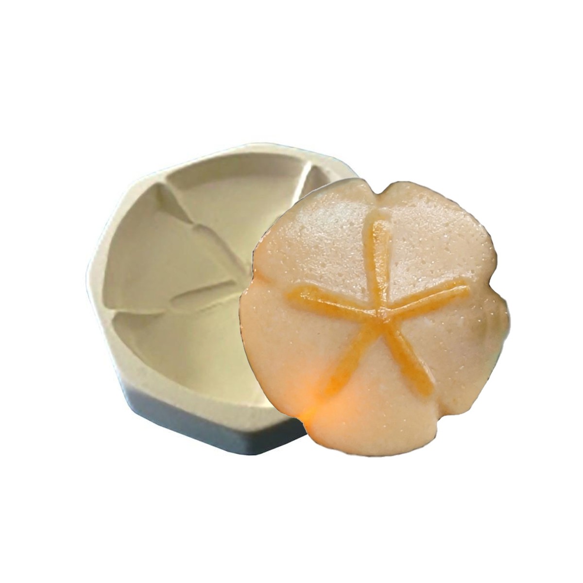 47745- 3.75"X 3.5"-Deep .5" Sand Dollar Casting Mold | Rainbow Art Glass
