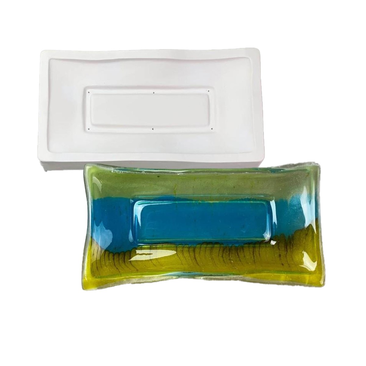 47411-Large Footed Wave Slump Mold | Rainbow Art Glass