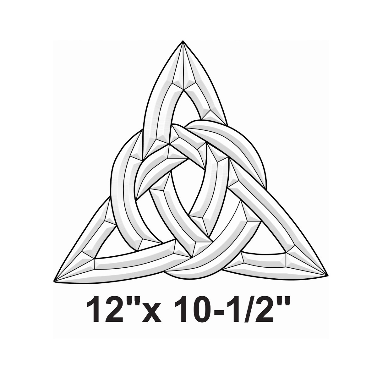 EC825-Exquisite Cluster Celtic Triangle | Rainbow Art Glass