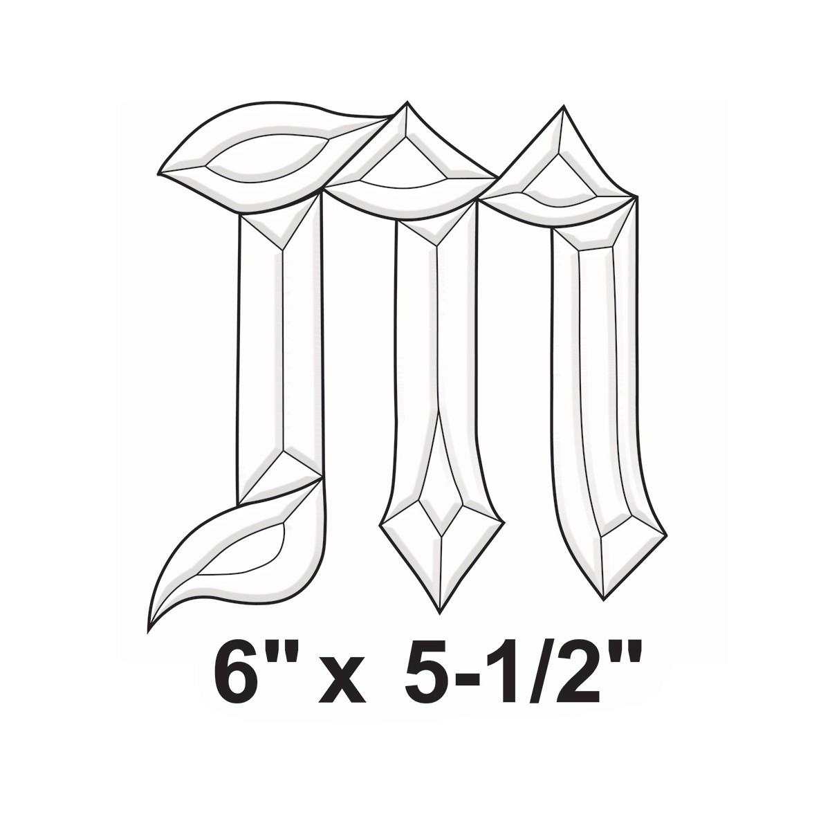 Beveled Glass Letters & Numbers - Glass Bevel Cluster | Rainbow Art Glass