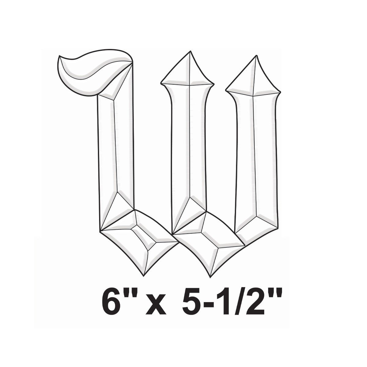 Beveled Glass Letters & Numbers - Glass Bevel Cluster | Rainbow Art Glass