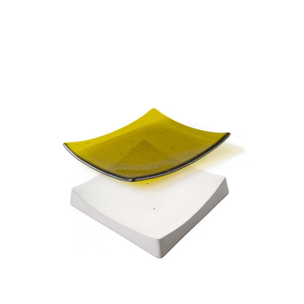 498636- Bullseye 4.5'' Square Slumper Mold | Rainbow Art Glass