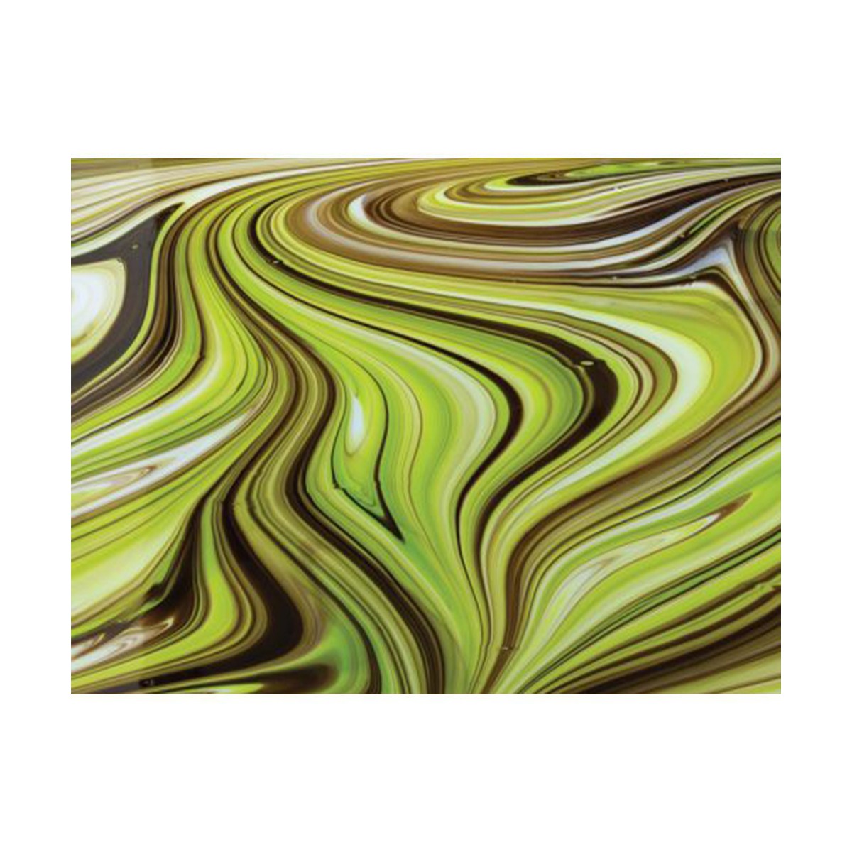 SF9038H -Dubai Green/Drk Brwn/White Opal 96 COE | Rainbow Art Glass