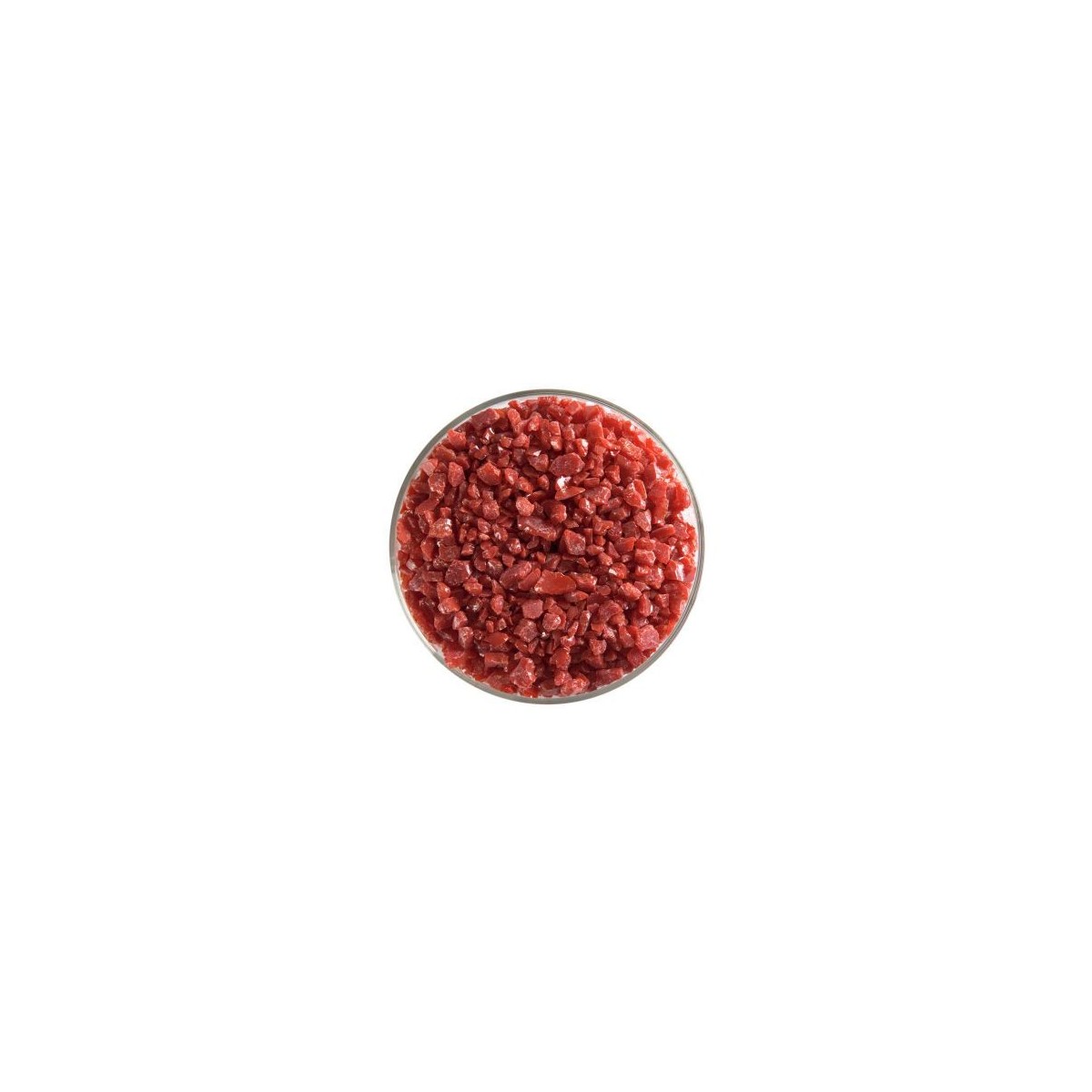BU022493F - Bullseye Frit Deep Red Coarse Opal 5oz. 90 COE | Rainbow ...