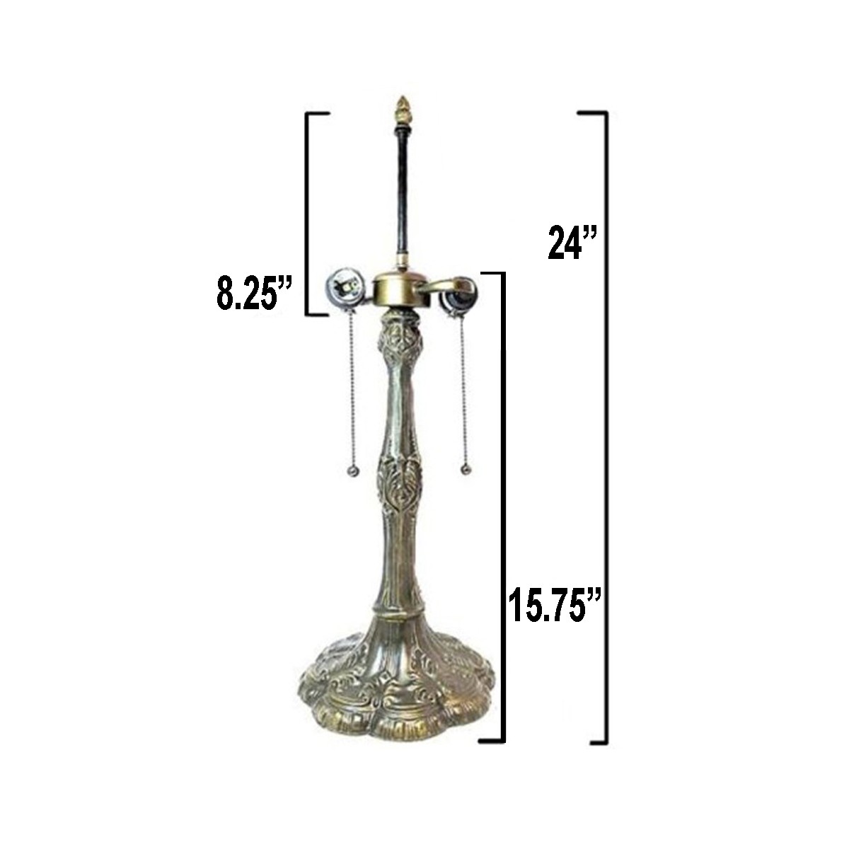 32074- Pompeii Metal Lamp Base, Dark Bronze Finish with Gold Highlights ...