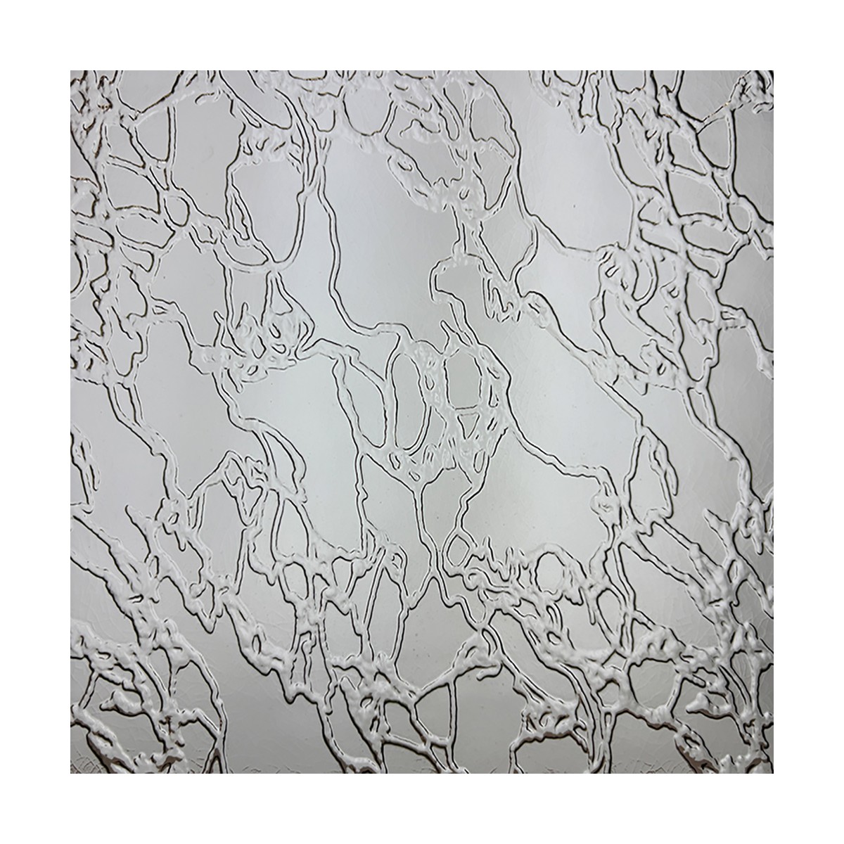 C1090H - Frosted Clear Delta | Rainbow Art Glass