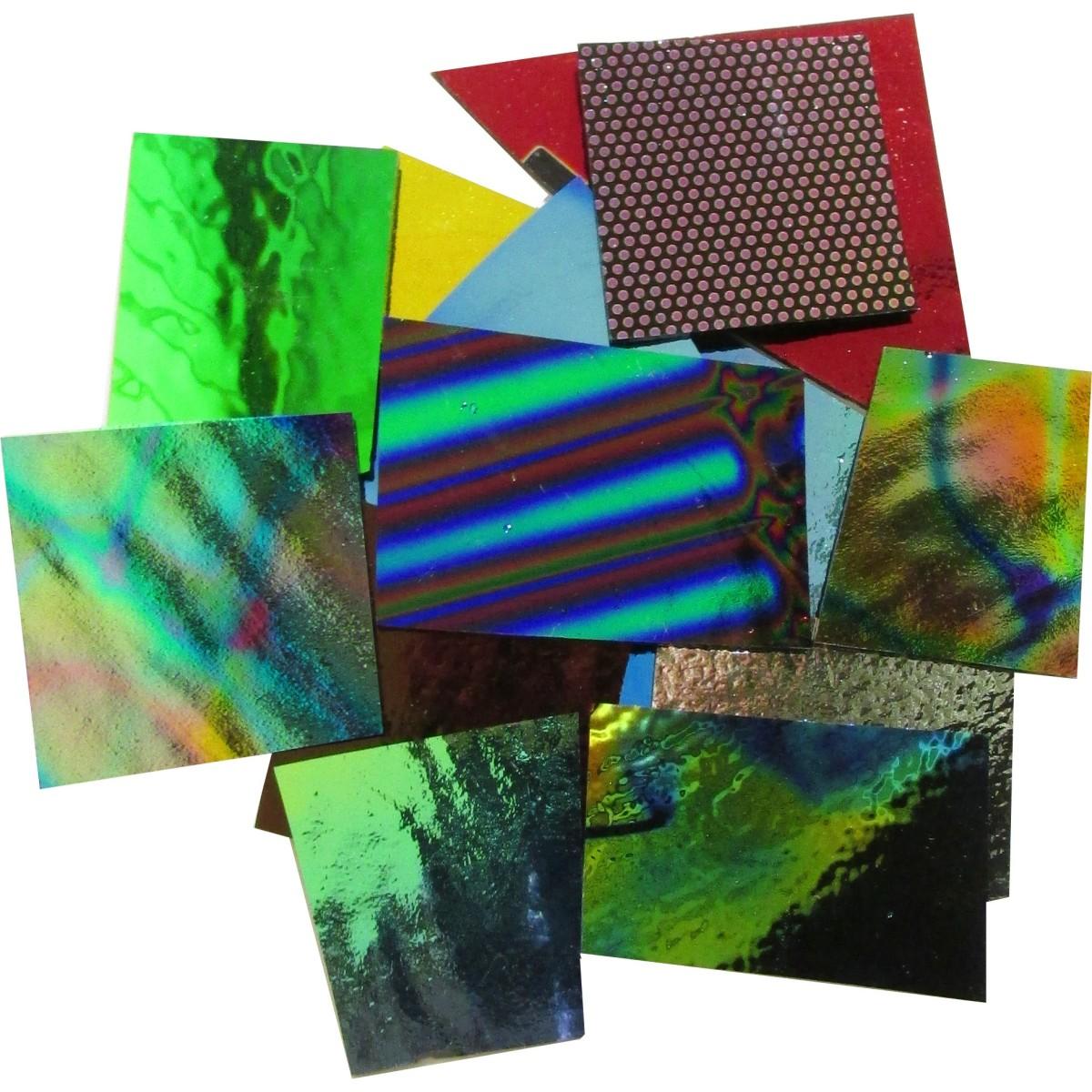 Dichroic Scrap Glass & Sample Sets - 90 & 96 COE | Rainbow Art Glass