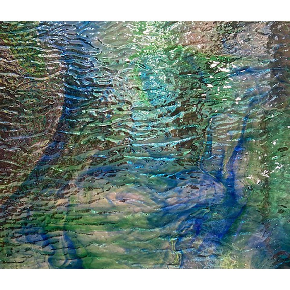 DG1071H - Designer Glass Blue/Green/Clear Ripple | Rainbow Art Glass