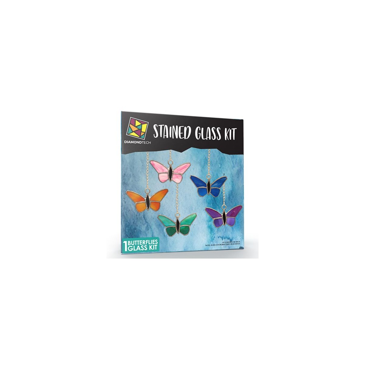 43600- Butterflies Pre-Cut Stained Glass Kit | Rainbow Art Glass
